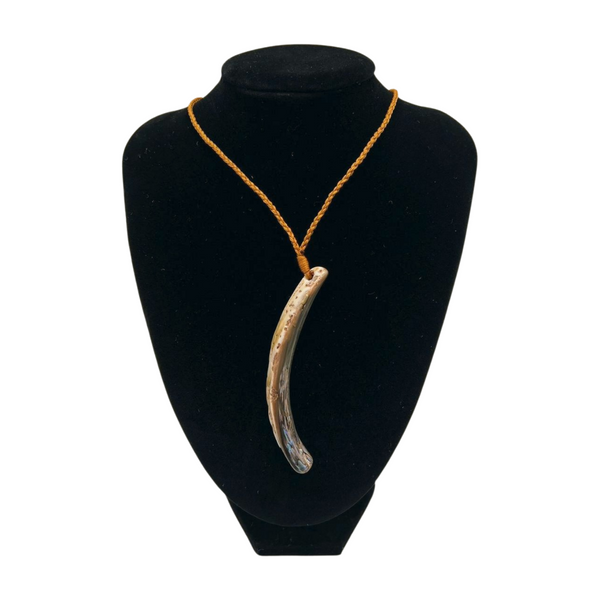 Green Paua Shell from Aotearoa Lashing Knot Necklace - Style #027 - Pop ...