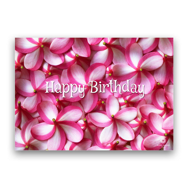 Pua Melia (Plumeria Cluster) Birthday Greeting Card - The Mākeke