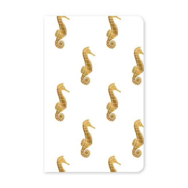 Golden Seahorse Mini Notebook | Pop-Up Mākeke - The Mākeke