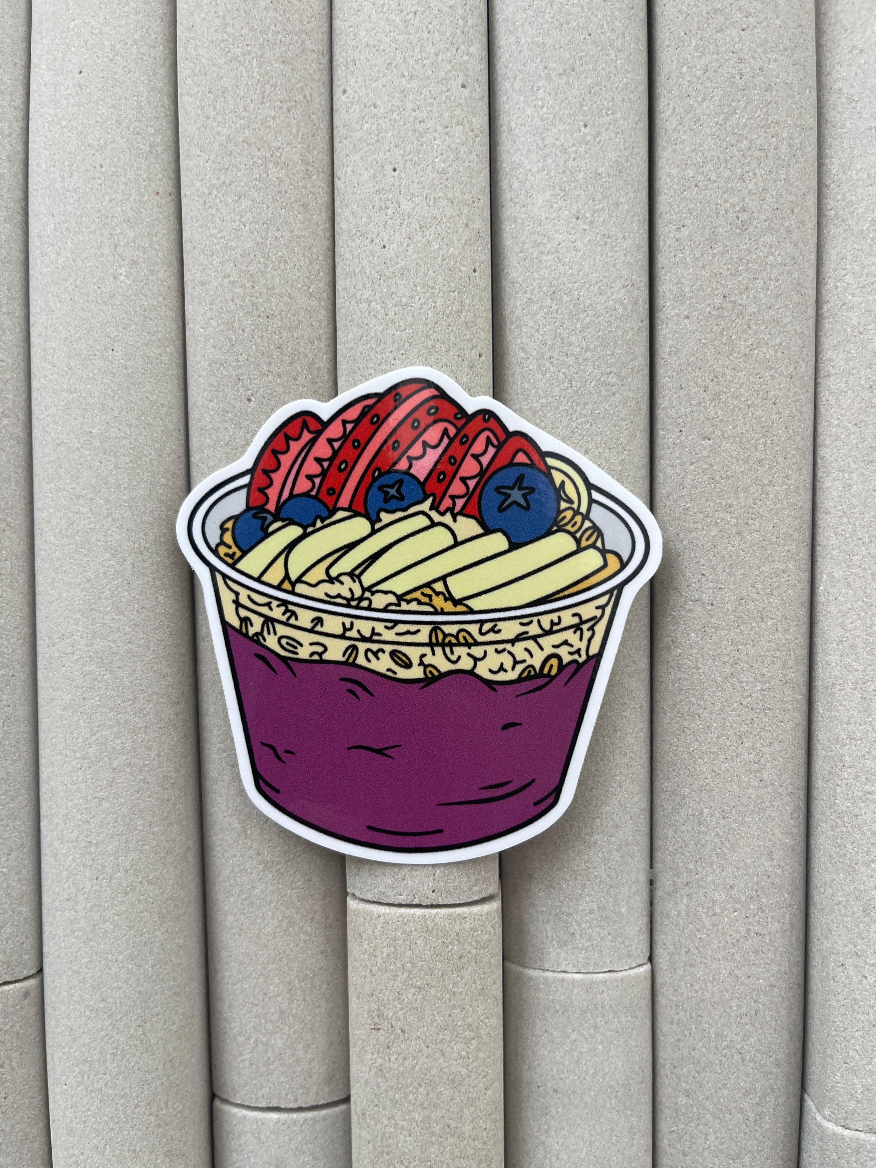 Acai Bowl Sticker | Pop-Up Mākeke - The Mākeke
