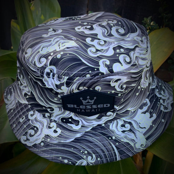 Blessed Bucket Hat - Ocean Waves | Pop-Up Mākeke - The Mākeke