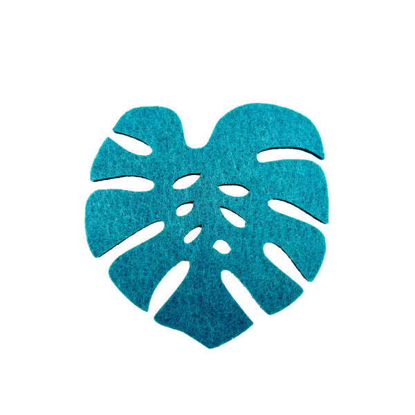 Monstera Felt Coaster - Jade | Pop-Up Mākeke - The Mākeke